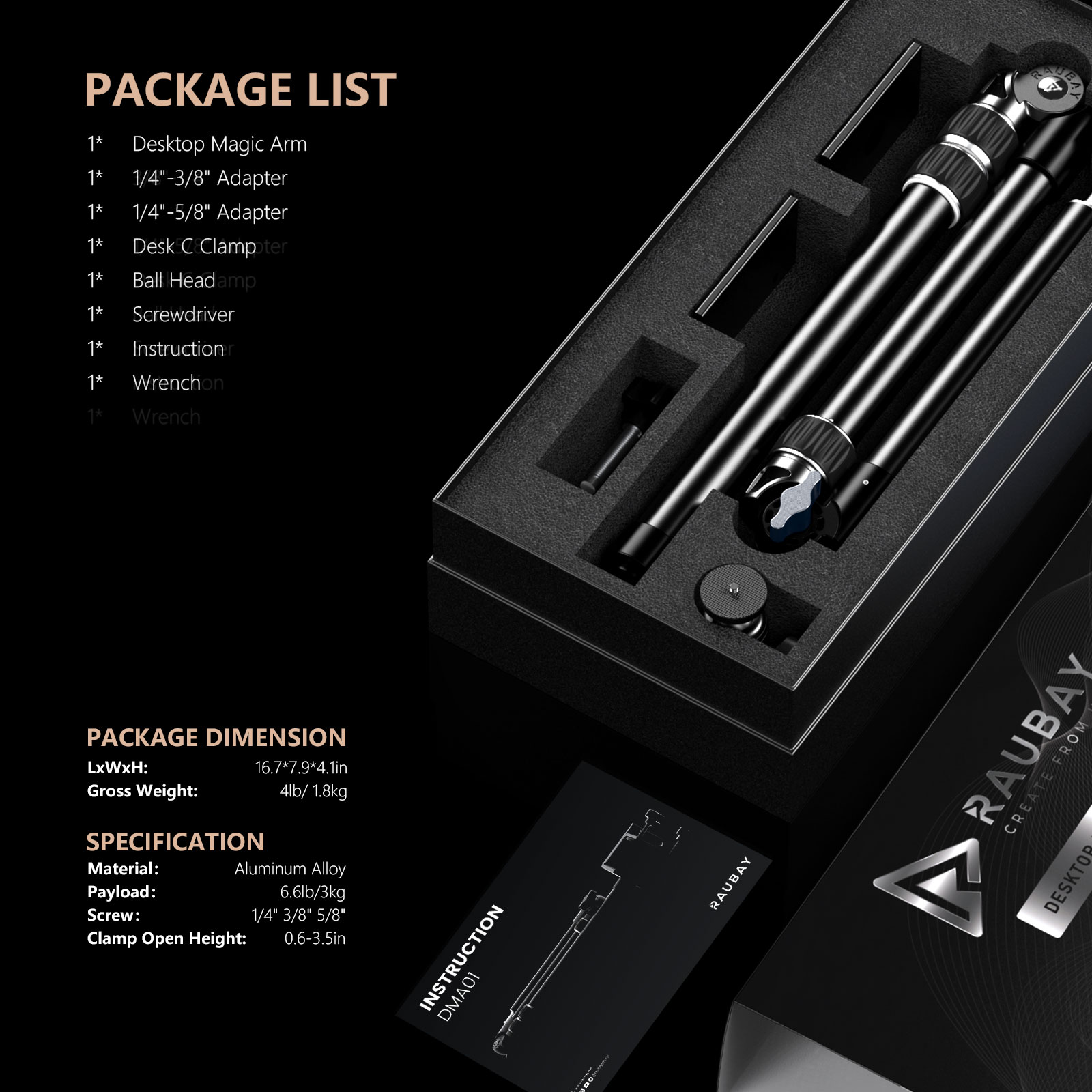 Desktop Magic Arm DMA01 - RAUBAY